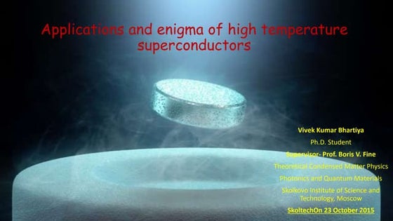 Superconductors And their Applications | PPTX | Geology | Science
