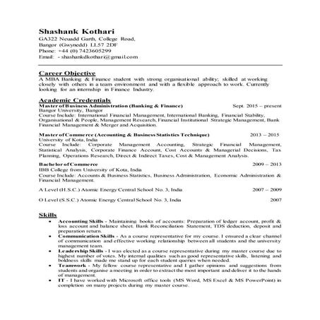 Shashank Kothari CV | DOCX