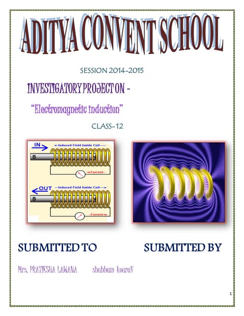 CBSE Class XII Physics Investigatory Project | PDF