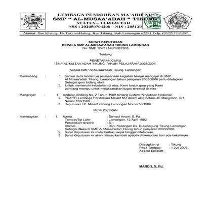 contoh Jadwal ronda | PDF