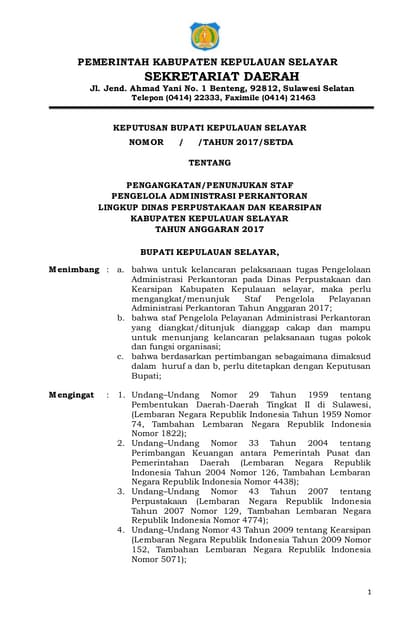 Nomenklatur dan SKPD Provinsi Sumatera Barat | PDF
