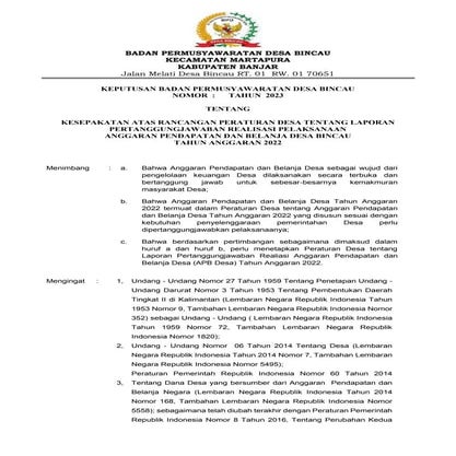 SK PERSETUJUAN BPD REALISASI APBDES 2022.docx