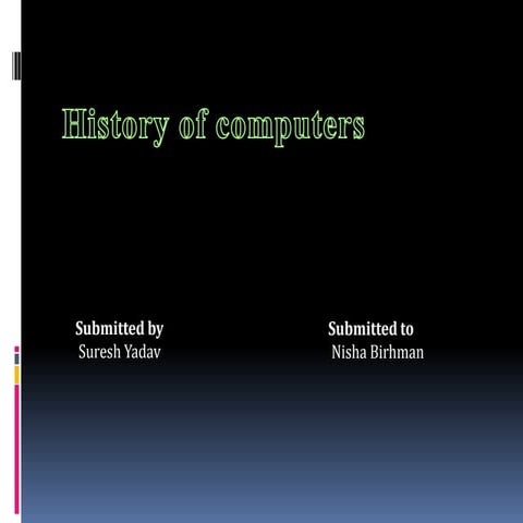 ppt history of computers | PPTX