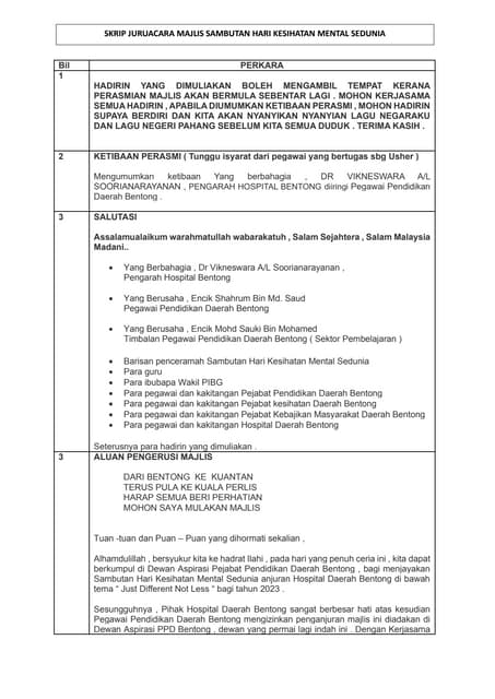 Example script for moderator | PPT