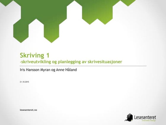 Prosessorientert skriving pp | PPT