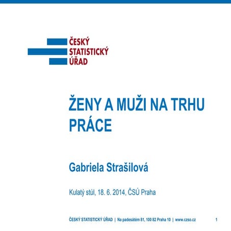 Ženy a muži na trhu práce (2014) | PPT