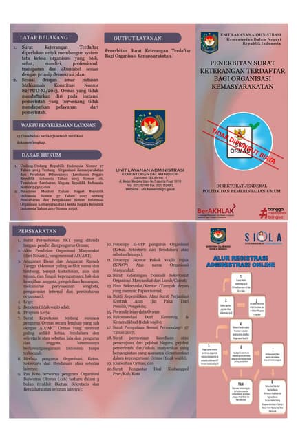 Syarat Administrasi Pendaftaran Ormas Di Kesbangpol | DOC