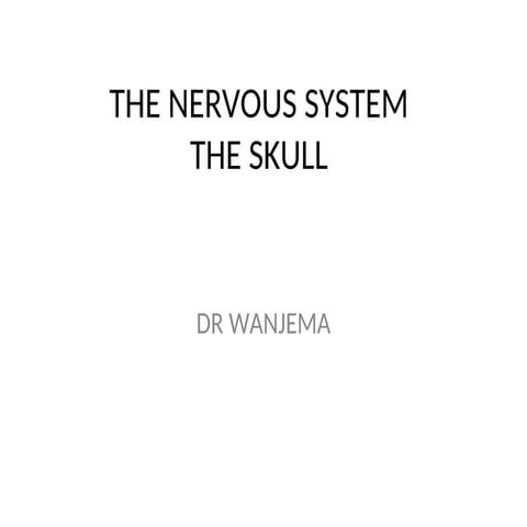 The Anatomy of the Skull power point presentation | PPT