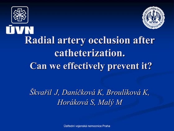 Dharma S - AIMRADIAL 2014 - Nitroglycerin and radial artery occlusion | PPT