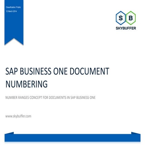 SAP Business One Documents Numbering | PPTX | Desktop Publishing ...