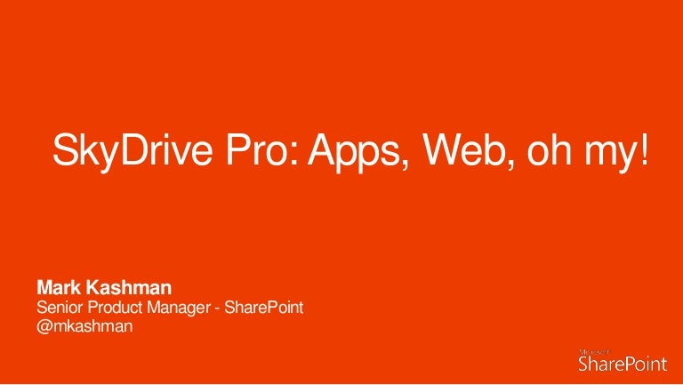 SkyDrive Pro Details