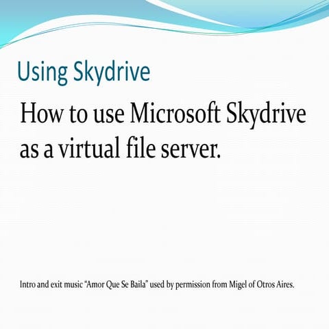 Skydrive tutorial | PPTX