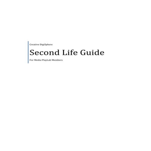 Second Life user guide | PDF