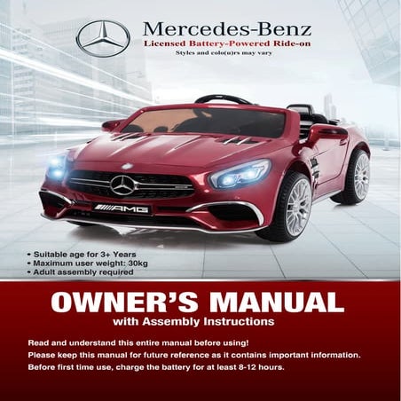Kids Ride On CAR-Sl65 user manual | PDF