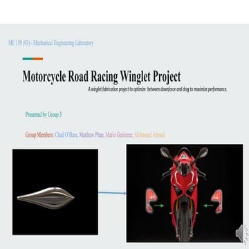 Motorcycle winglet presentation | PPTX