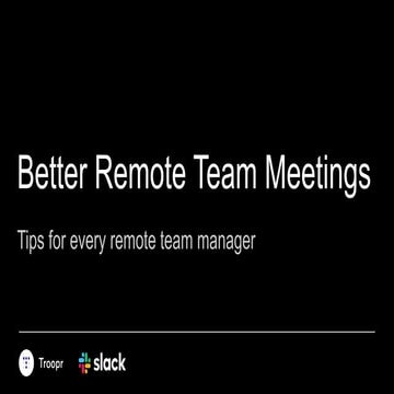 Slack and remote work | PPT