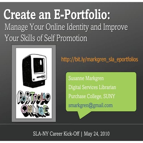 Create an E-Portfolio: Manage Your Online Identity and Improve Your ...
