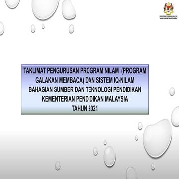 Slaid Taklimat Program NILAM 2021 malaysia | PDF