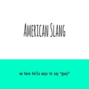 Slang #1 | PPTX