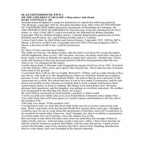 Slaughterhouse five themes | PPT