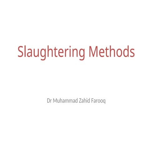 Slaughtering Methods In Different Religions And Their Explanation | PPT
