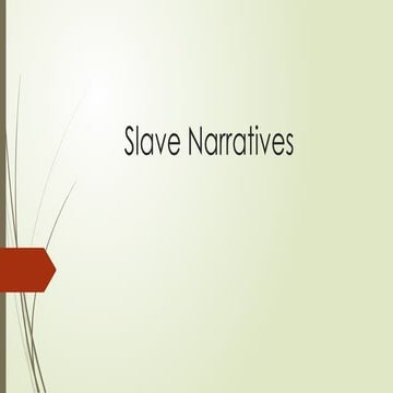 The Slave Narrative PPT Douglass introduction.ppt