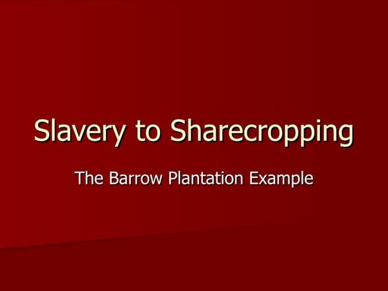 Black Sharecropper Rhyme | PPT
