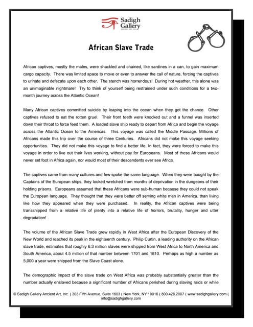 Slave trade 2 becoming a slave | PPT