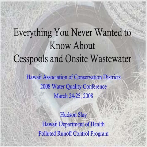 Everything You Didn't Want to Know About Cesspools | PDF