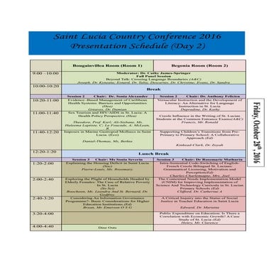 SLCC 2016 Presentation Schedule - Day 2 | PDF