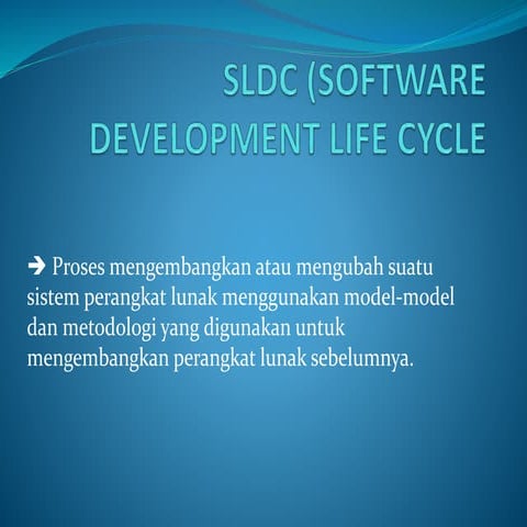 Sldc (software development life cycle | PPTX
