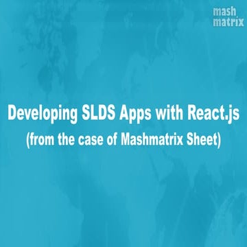 Developing SLDS Apps with React.js