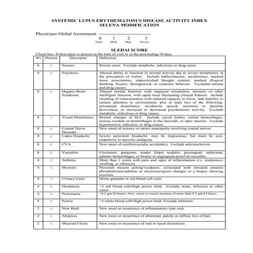 SLEDAI | PDF