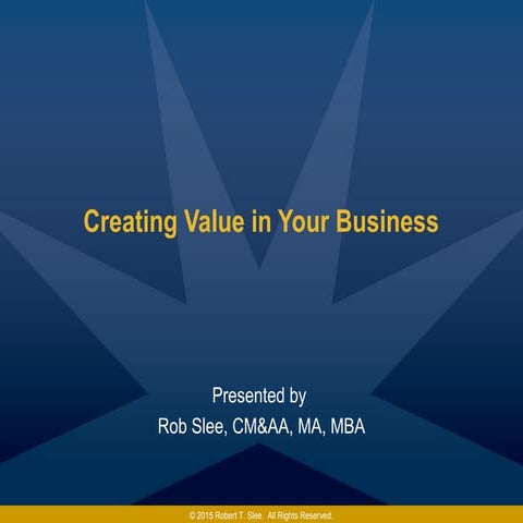 Creating Value in a Business | PPT