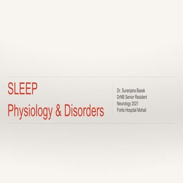 Sleep disorders | PPTX