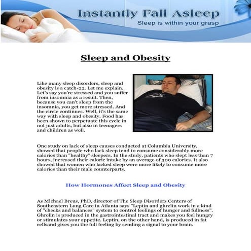 Sleep and Obesity | DOCX