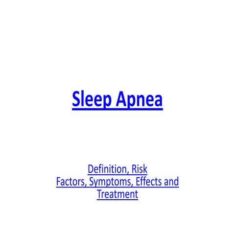 Sleep Apnea | PPT