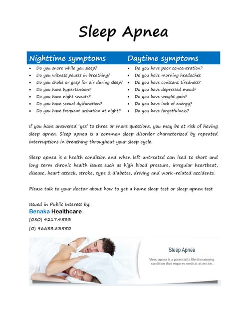 Sleep Apnea Presentation | PPT