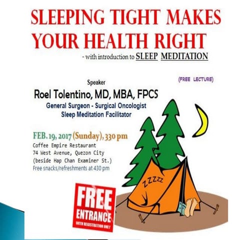 sleeping right makes your health right | PPT