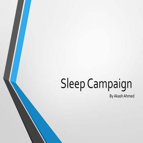 Sleep campaign presentation | PPT | Sleep Disorders | Diseases and ...