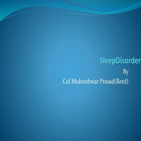 Sleep disorder | PPT