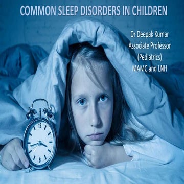 Common sleep disorders in children | PPTX