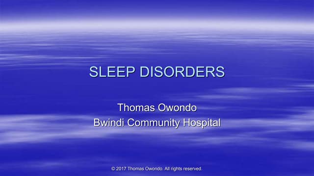 Sleep Disorders Pptx