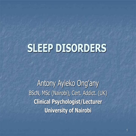 Sleep disorders.powerpoint -sleep disoders | PPT