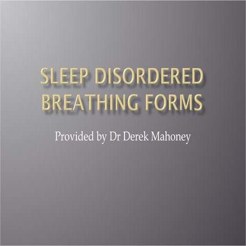 Sleep disordersforms | PPT