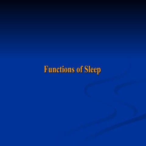 sleep function and working and its importance | PPT