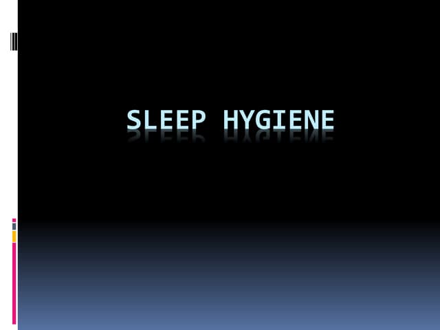 Sleep Hygiene | PDF