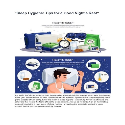 Sleep Hygiene Tips for a Good Night's Rest .pptx