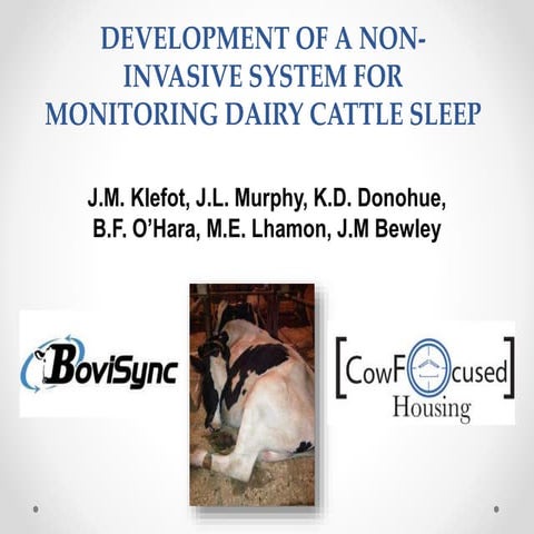 Sleep in Dairy Cows | PPTX