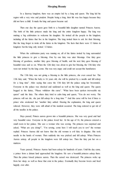 Sleeping beauty (play script) | DOCX